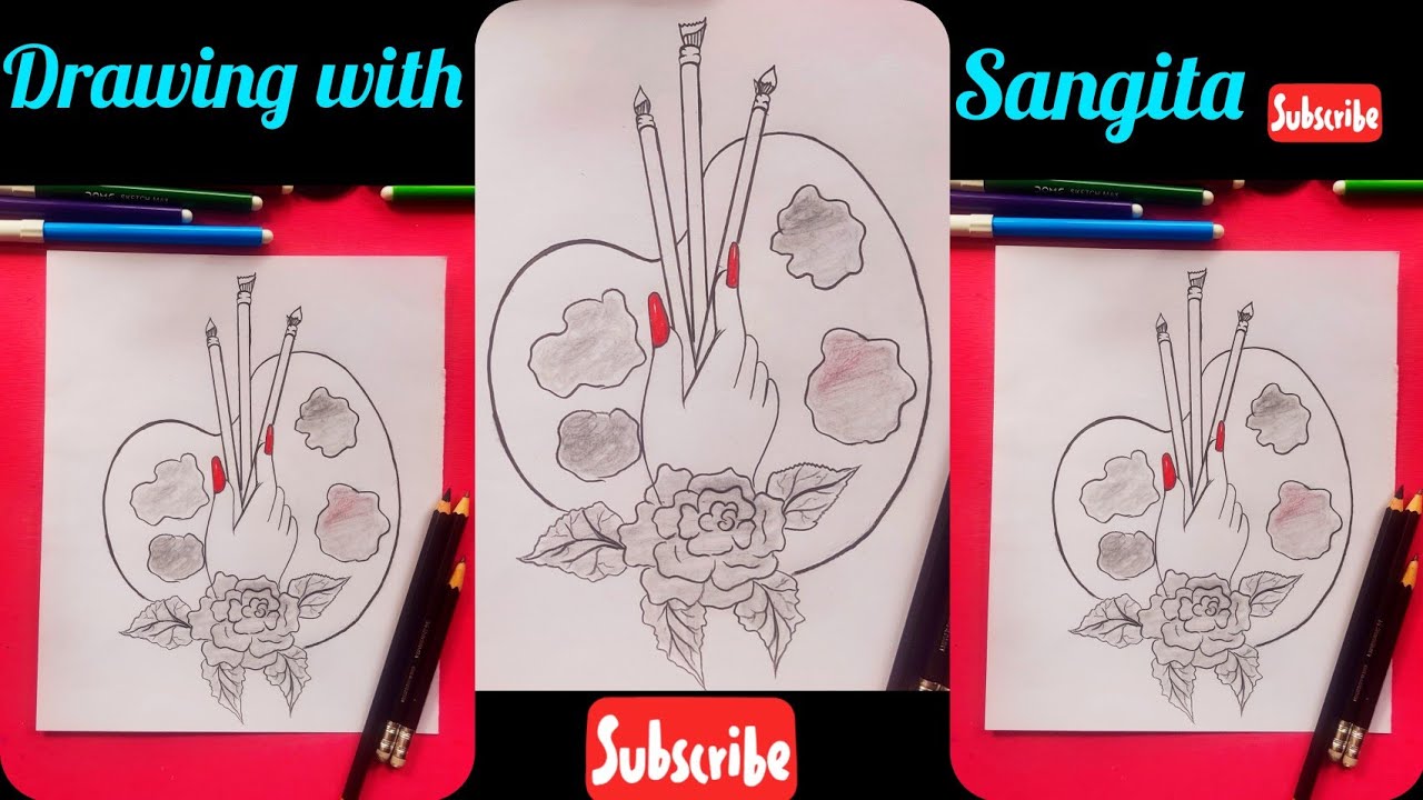 How to draw a cute hand drawing//easy drawing//step by Step #drawing # ...