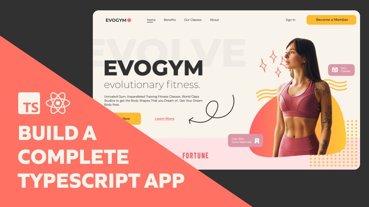 Build A Complete Typescript React Fitness Application For Beginners Responsive Youtube
