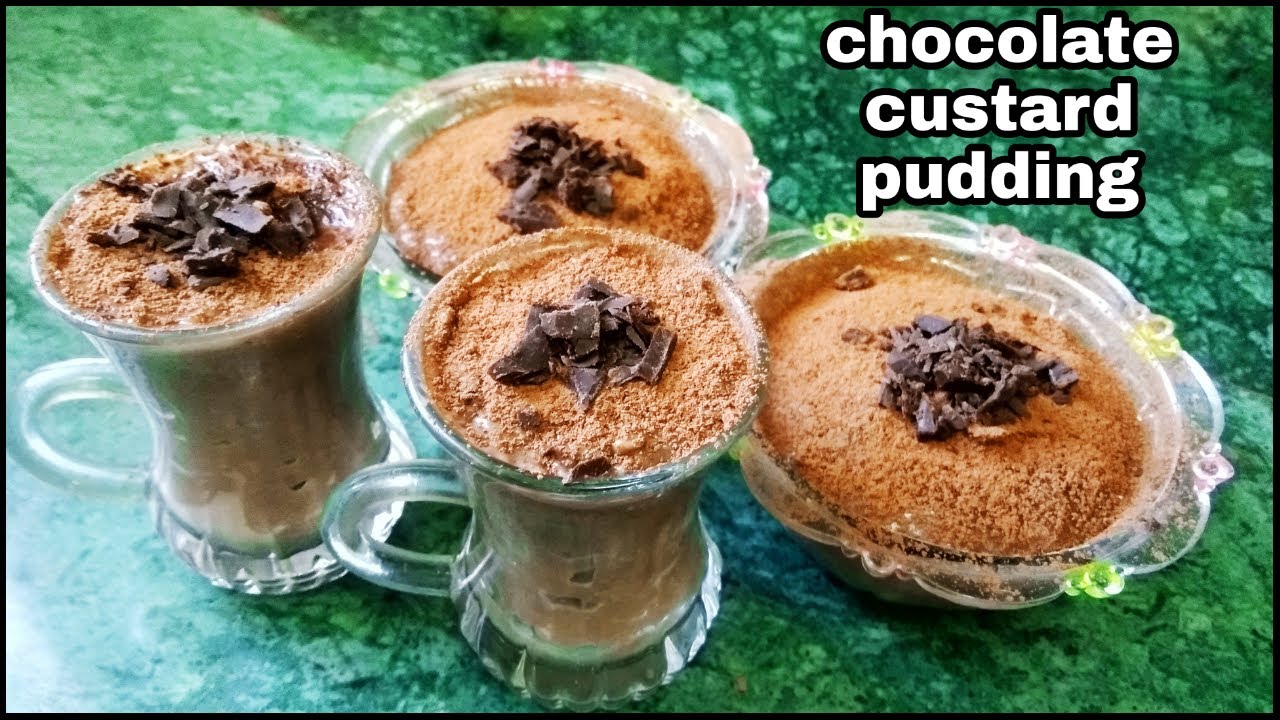 Chocolate custard pudding l quick and easy desert recipe l chocolate ...