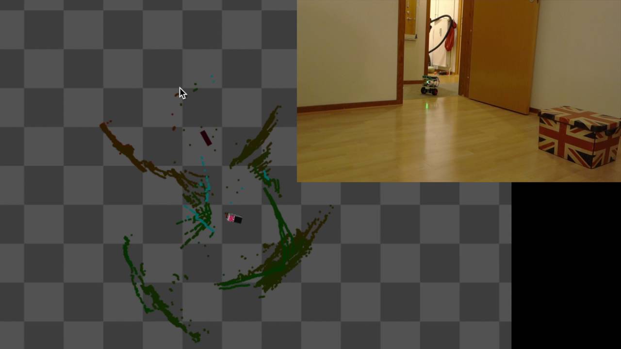 Balancing robot making map of apartment - YouTube