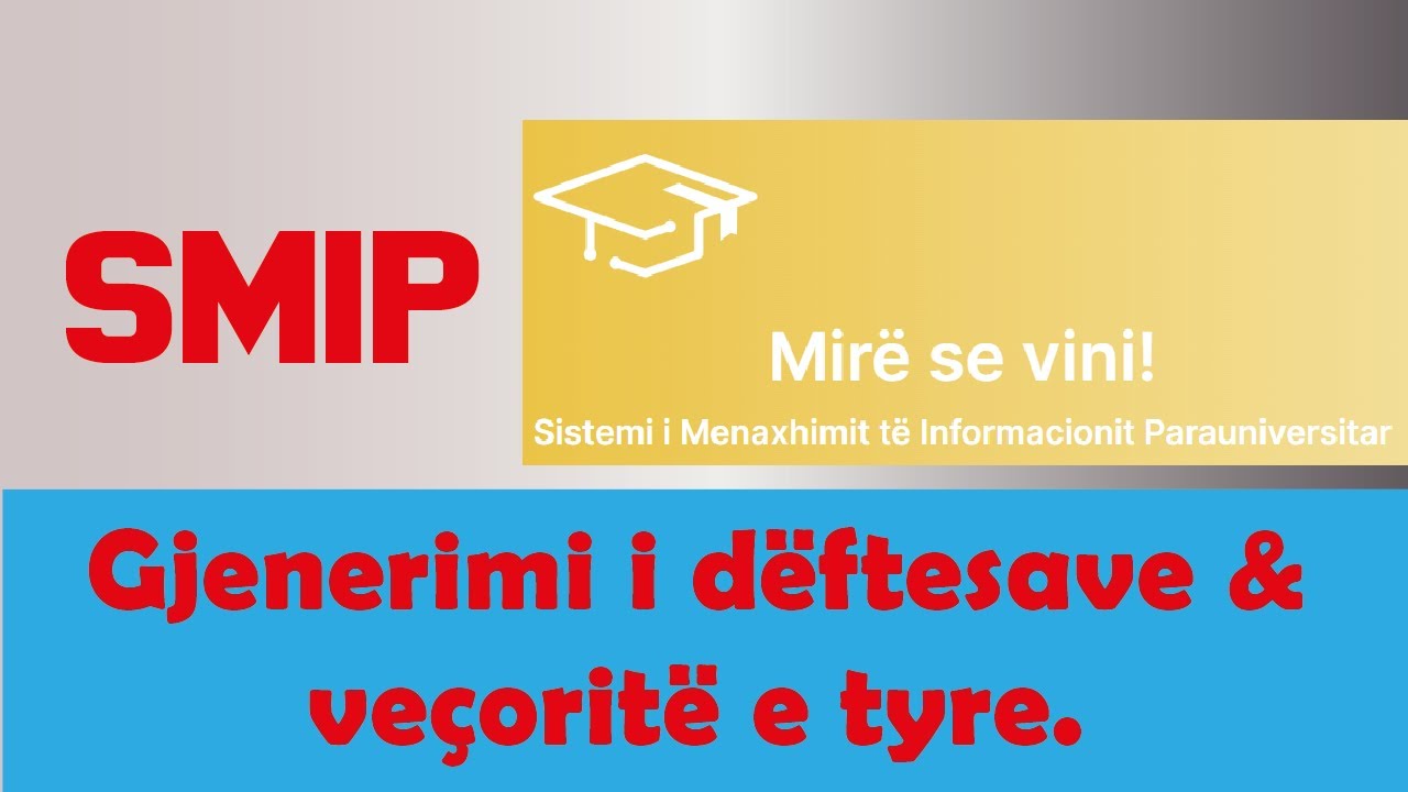 Gjenerimi i deftesave në SMIP dhe disa nga veçoritë që duhet patur ...
