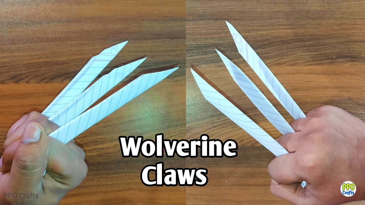 Origami Halloween Claws | How To Make Wolverine Claws Out of Paper ...