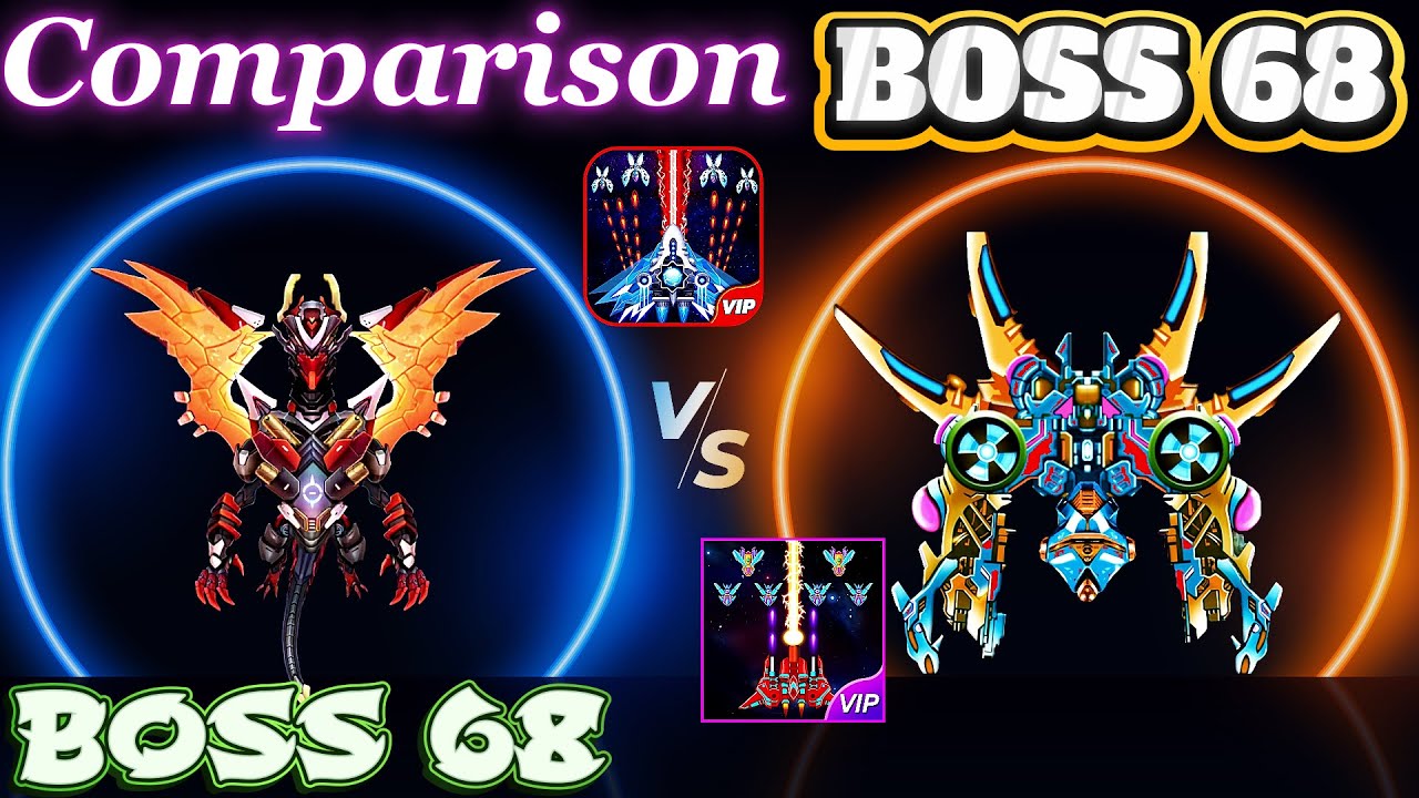 Galaxy Attack Alien Shooter Boss 48 Vs Space Shooter Boss 68 - YouTube