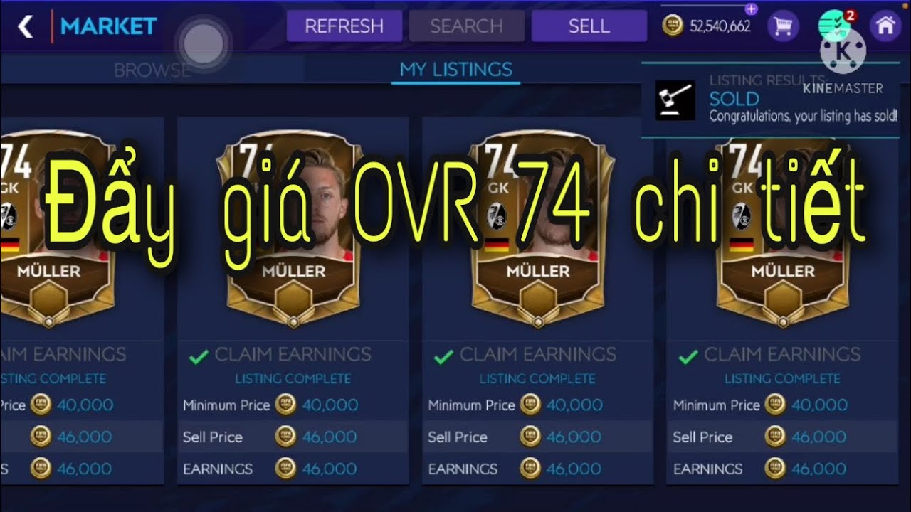 Đẩy giá cầu thủ OVR 74 chi tiết | FIFA MOBILE 21 - YouTube