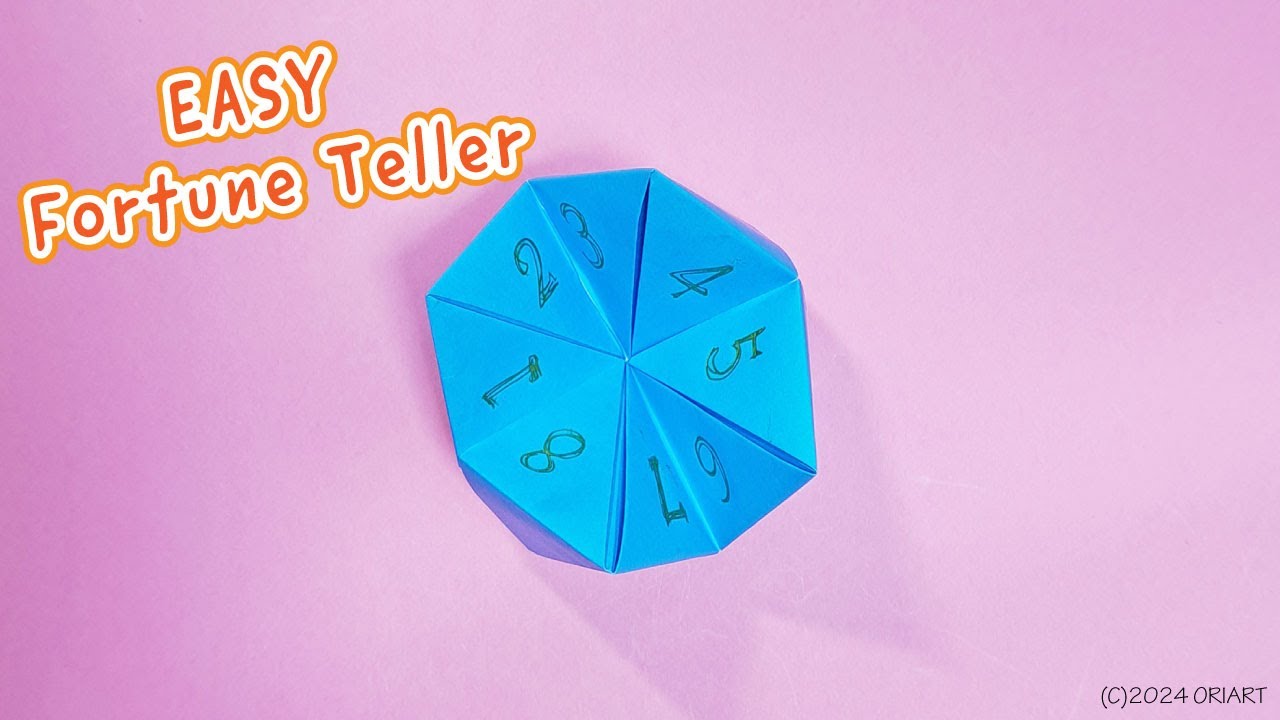 How to make(fold) a Paper Fortune Teller｜Easy Origami Tutorial｜No Glue ...