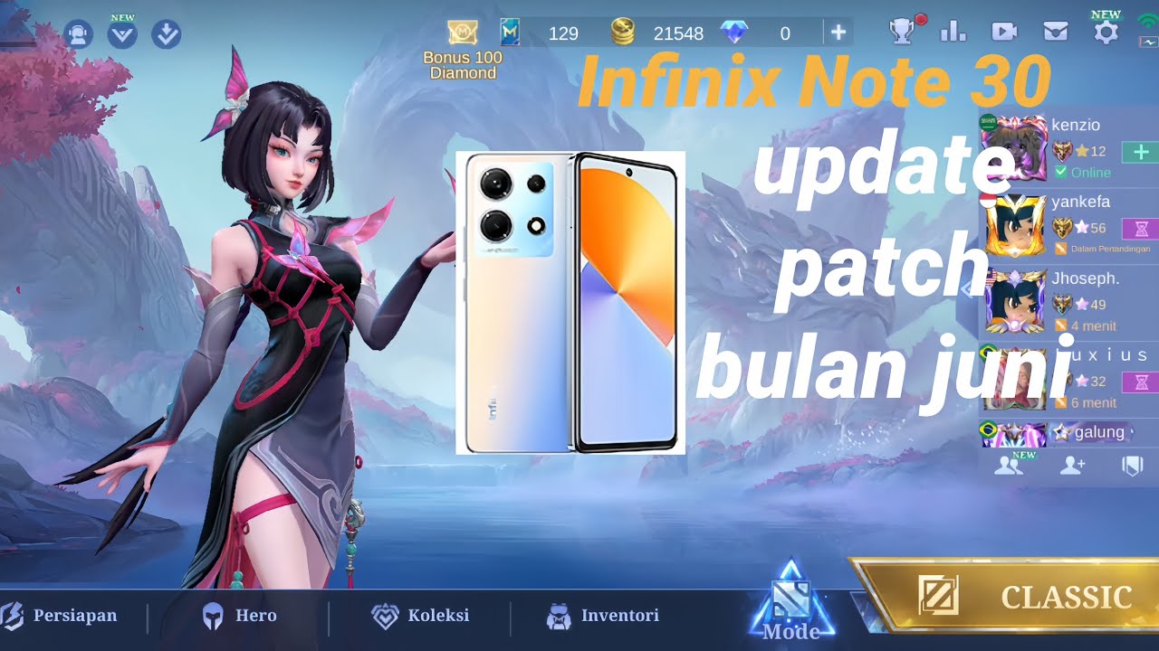 Test gaming MLBB infinix note 30, Stabil? | MOBILE LEGEND BANG BANG ...