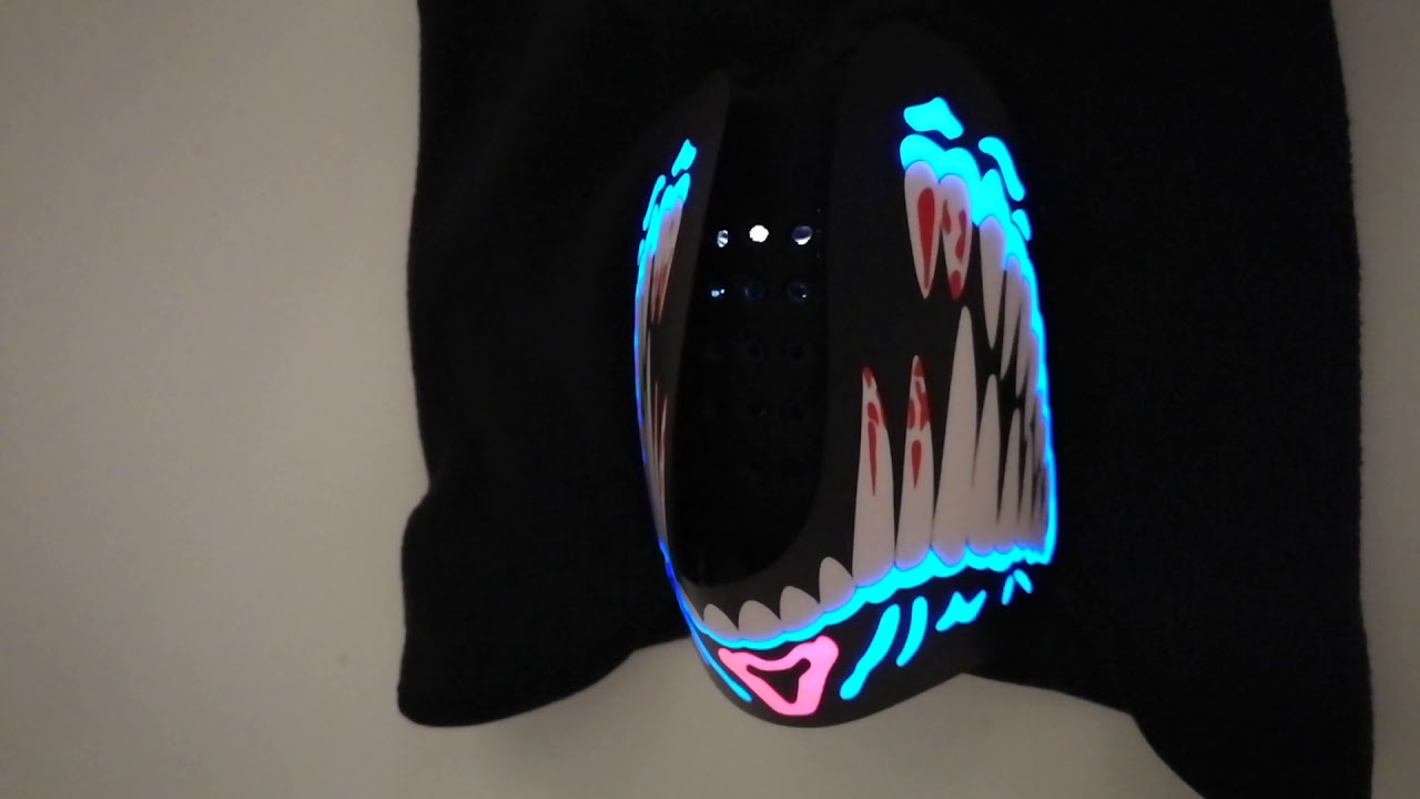 face mask with led light 7 - YouTube