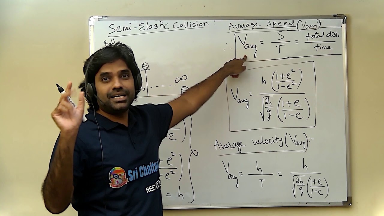 Semi elastic collision (application 4) - YouTube