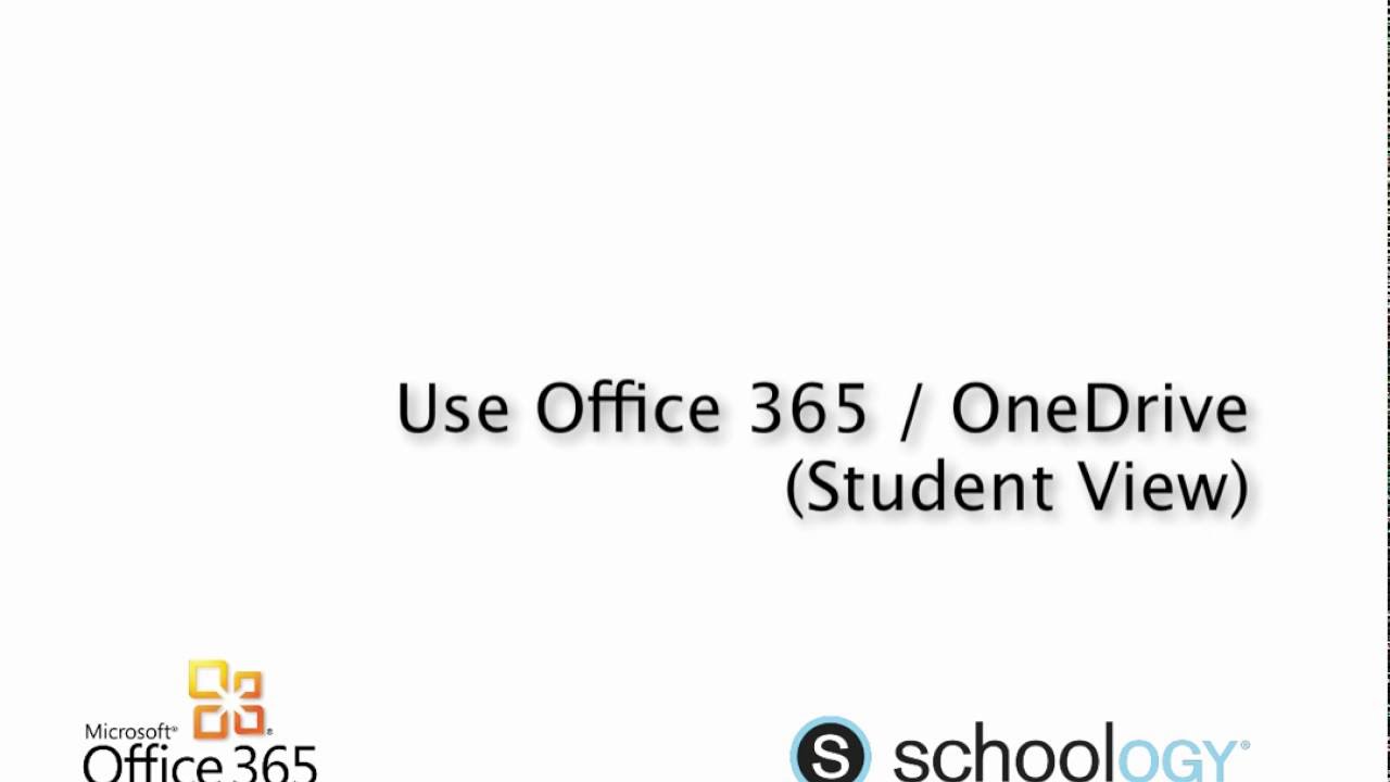 Using OneDrive in Schoology (as Student) - YouTube