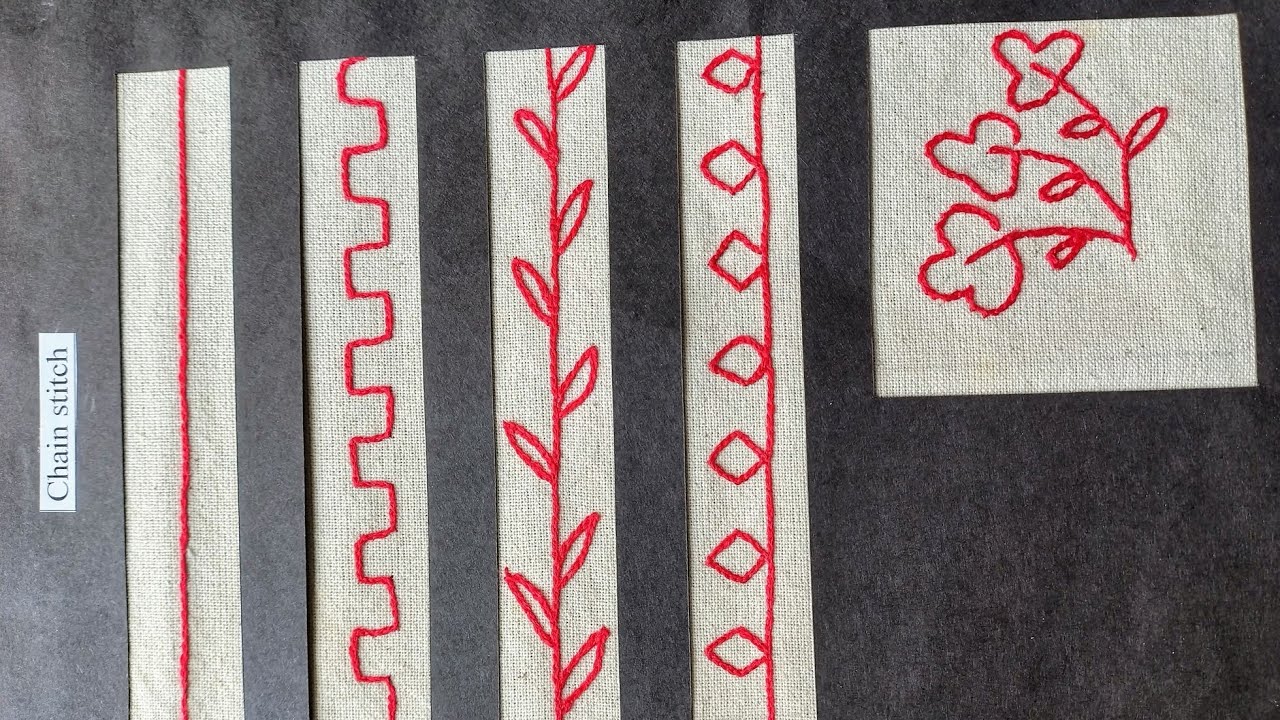 Chain Stitch Embroidery | Chain stitching for beginners| How to do ...