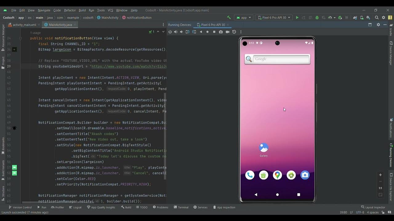 Generating Custom Notification using Java - YouTube