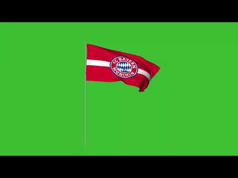 BANDEIRA BAYERN DE MUNIQUE 4K C4D GREEN SCREEN CHROMAKEY FC Bayern München FLAG 4K C4D GREEN SCREEN
