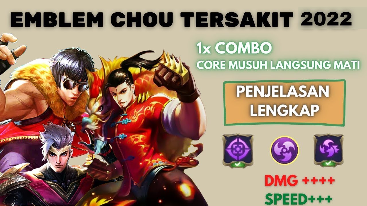 CARA SETTING EMBLEM CHOU ASSASIN TERSAKIT DAN TERKUAT 2022 DI MOBILE ...