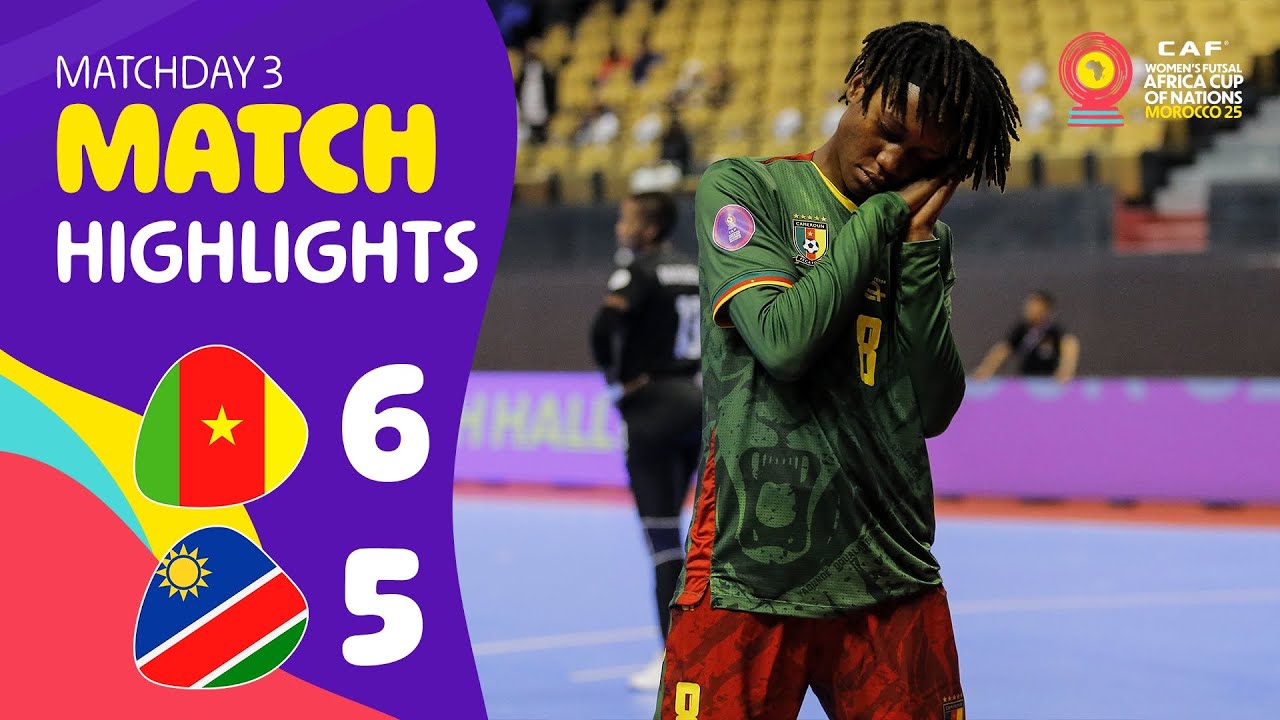 Cameroon 6-5 Namibia | WAFCON Futsal 2025 | Matchday 3 - YouTube