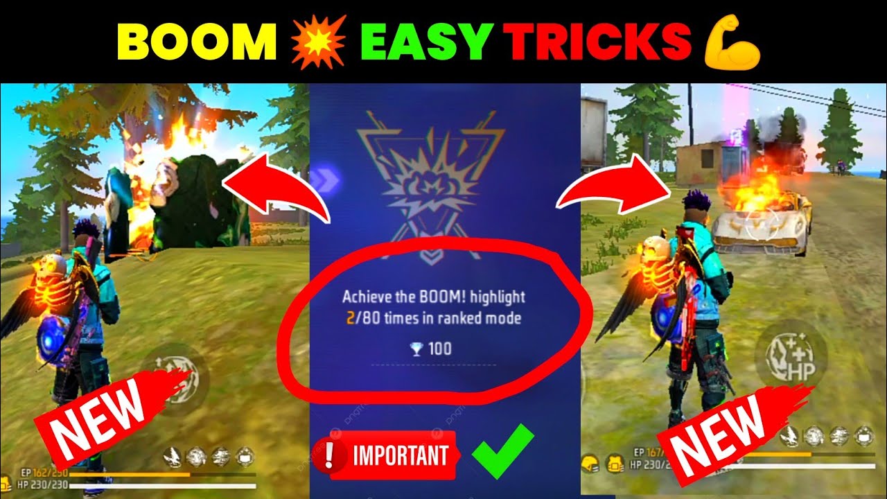 💥 Amazing Trick 😱 Boom Achievement InFree Fire | Blast It Off ...