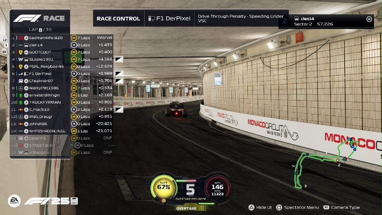 [RACE] F1 25 | Purple Sector F1 League | S14 | R8/24: Monaco - YouTube