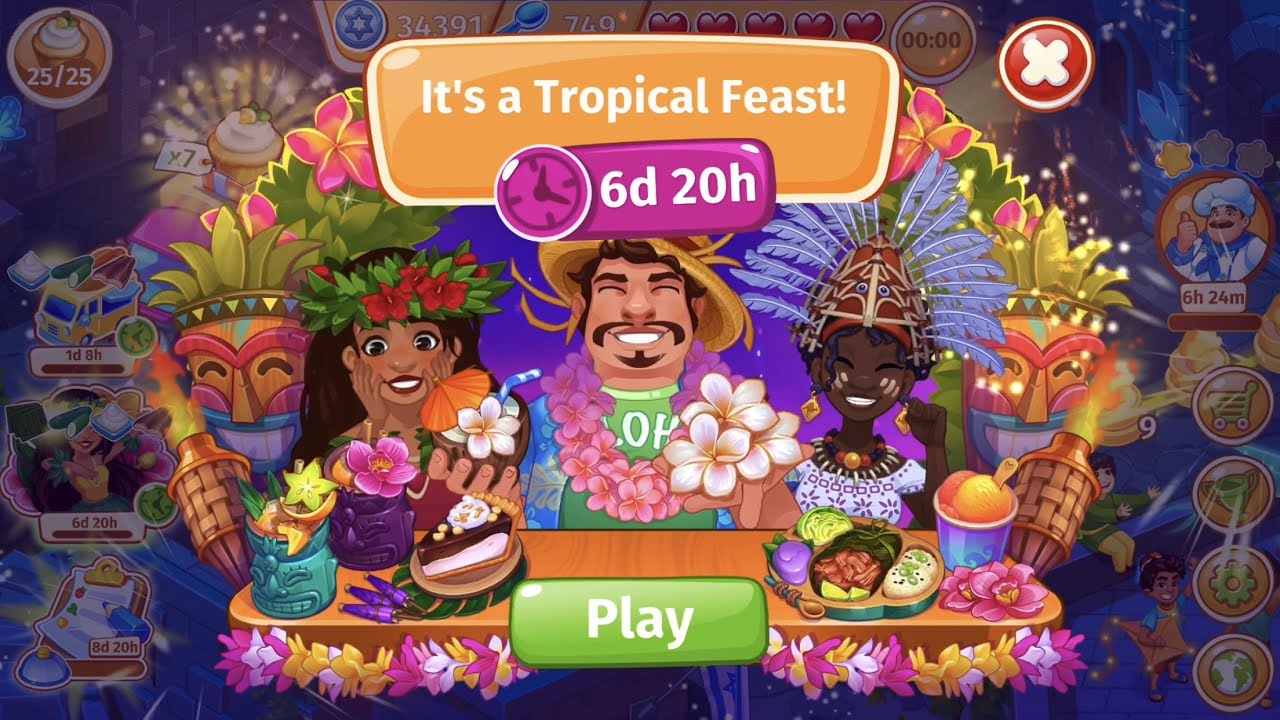 Tropical Feast! Cooking Craze Tropical Feast Event Gameplay Walkthrough ...