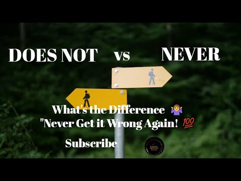 Does Not vs Never: The Ultimate Showdown! |simple present tense ...