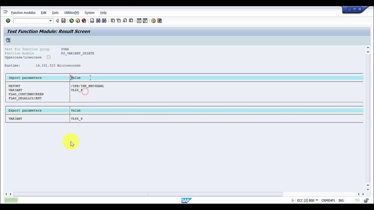 How to Delete the Variant through Function Module in SAP - RS_VARIANT_DELETE - YouTube
