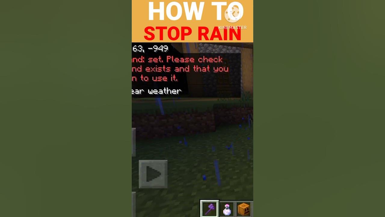 how to stop rain in Minecraft #shorts#minecraft - YouTube