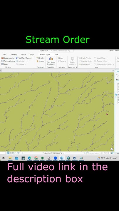 Stream Order Map #shortsvideo #arcgispro - YouTube