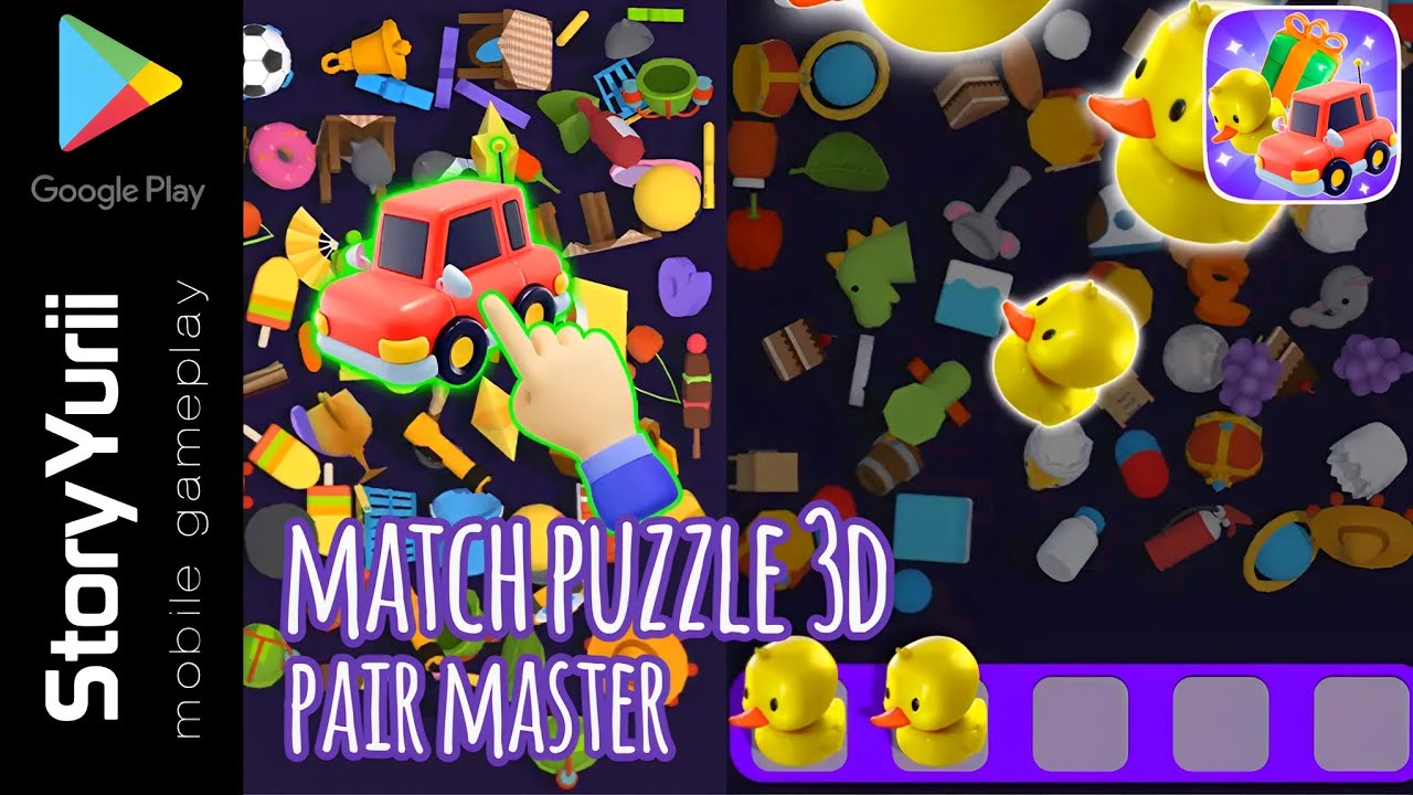 MATCH PUZZLE 3D : PAIR MASTER GAMEPLAY | PUZZLE GAMES ANDROID - YouTube