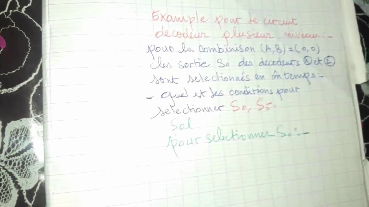 CHAPITRE 03 : circuit decodeur a plusieur niveaux - YouTube