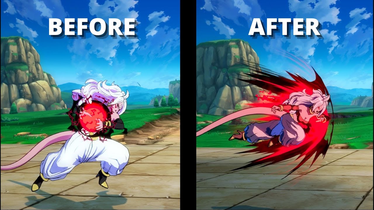 Android 21 Changes! Before and After Comparison!! Dragon Ball FighterZ ...