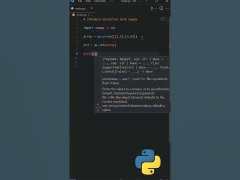 Find the standard deviation of a numpy array in python - YouTube