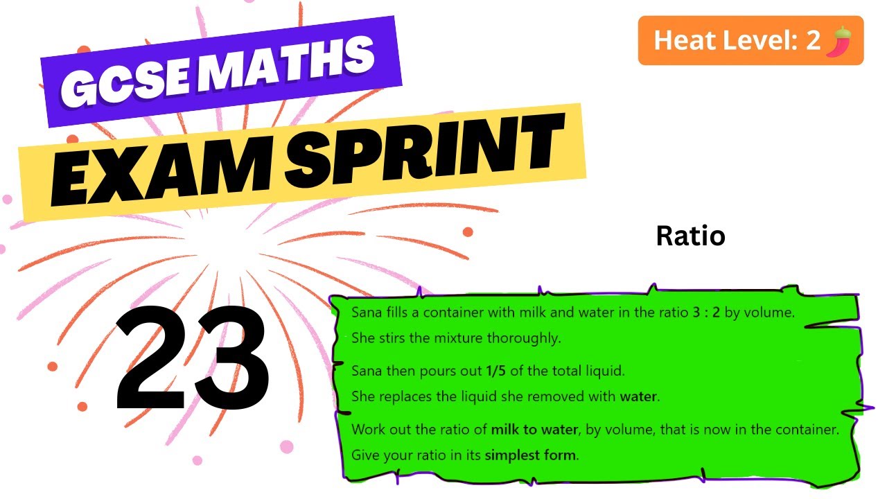 GCSE Maths Exam Sprint Series 23:Can You Solve This Ratio Challenge ...