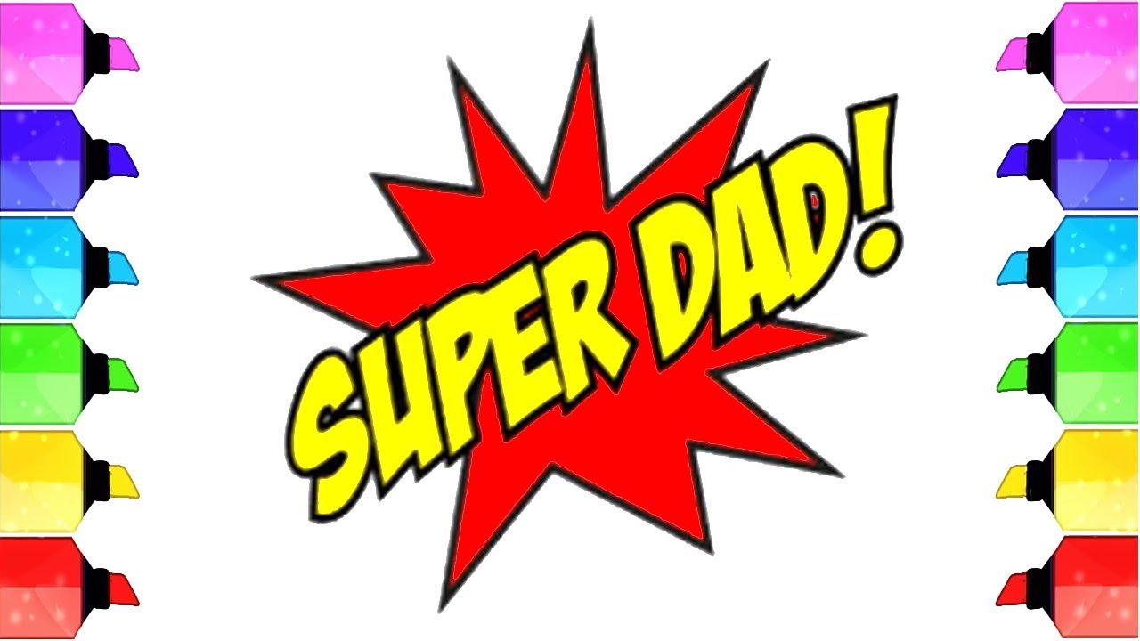 How to Draw Super DAD Letters Easy - YouTube