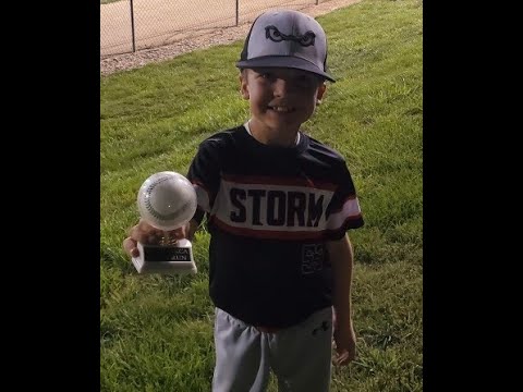1st Home Run - Grayson Bowles 7U Storm Brown - YouTube