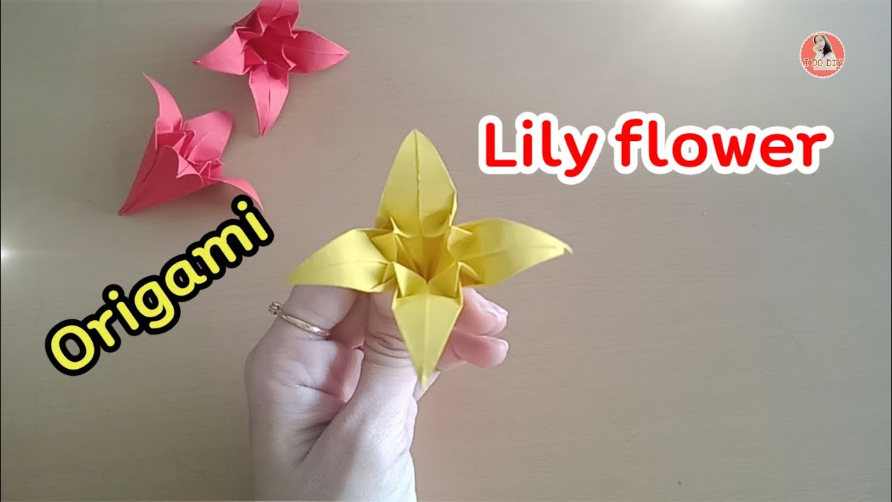 Origami Lily flower 💮 how to fold lily flower - YouTube