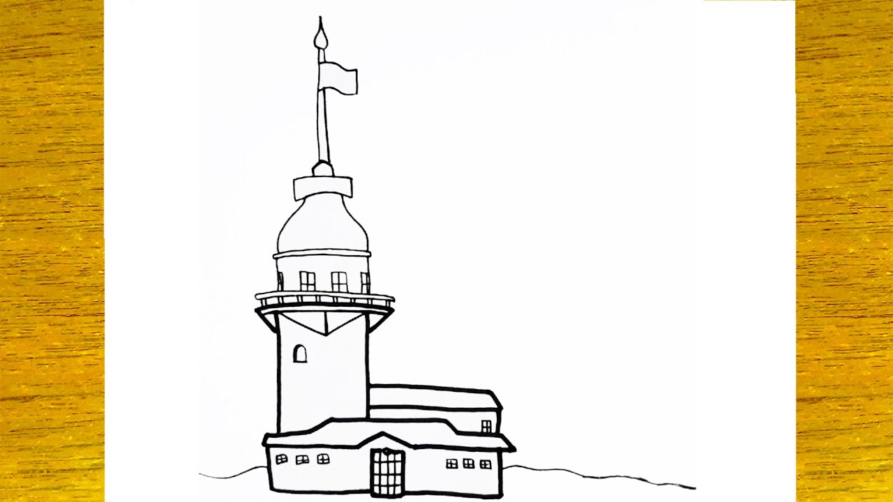 maiden's tower / maiden's tower drawing / how to draw easy maiden's ...