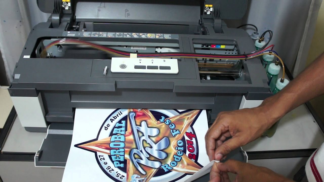 MINI PLOTER ECO SOLVENTE EPSON T1110 - Agora com Dampers no lugar de ...