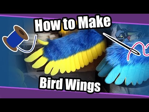 //Tutorial #66// Bird Wings For Partial Fursuits + PDF Pattern - YouTube