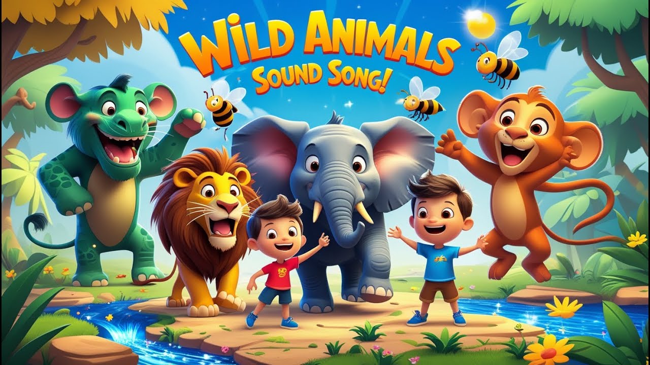 Wild Animals Song for Kids 🐯 | Learn & Play with Animal Sounds - YouTube