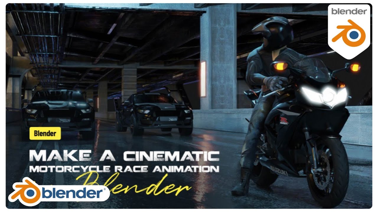 Make a Cinematic Motorcycle Race Animation in Blender - YouTube