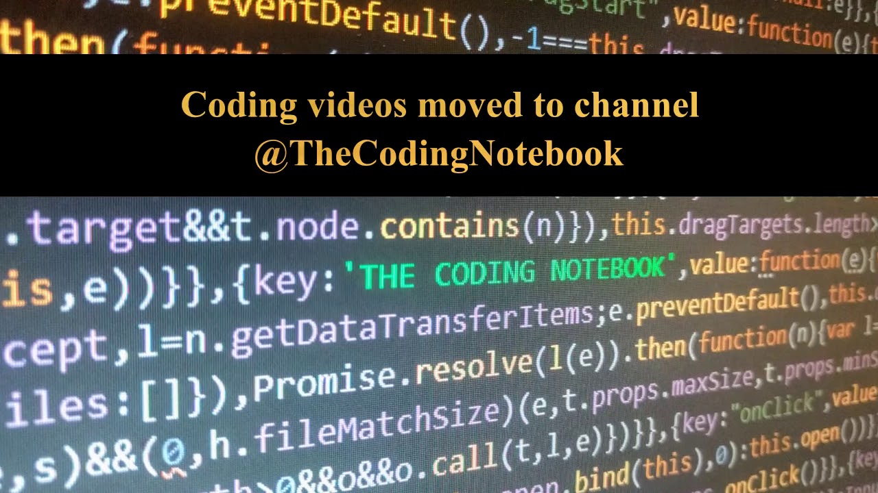 New coding channel - TheCodingNotebook - YouTube