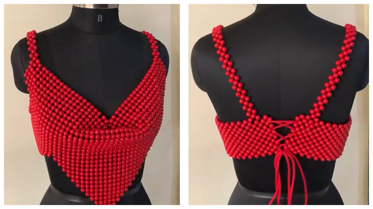 How To Make A Beaded Cowl Top //DIY Bead Cowl Top - YouTube