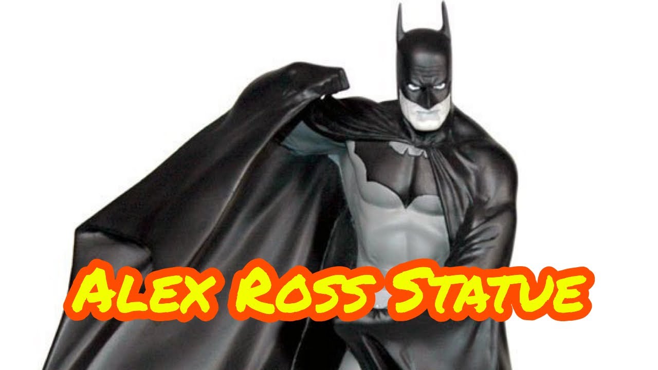 Alex Ross Batman Black & White Statue - YouTube