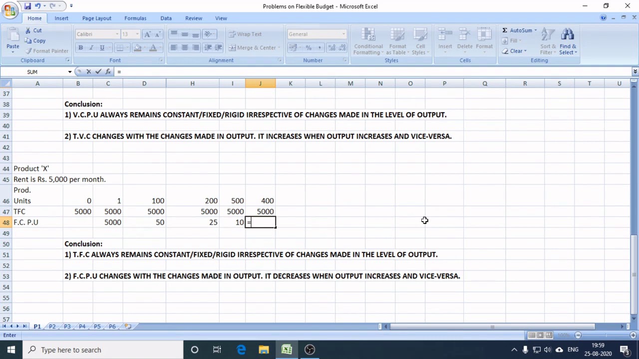 How to prepare a Flexible Budget Part I - YouTube