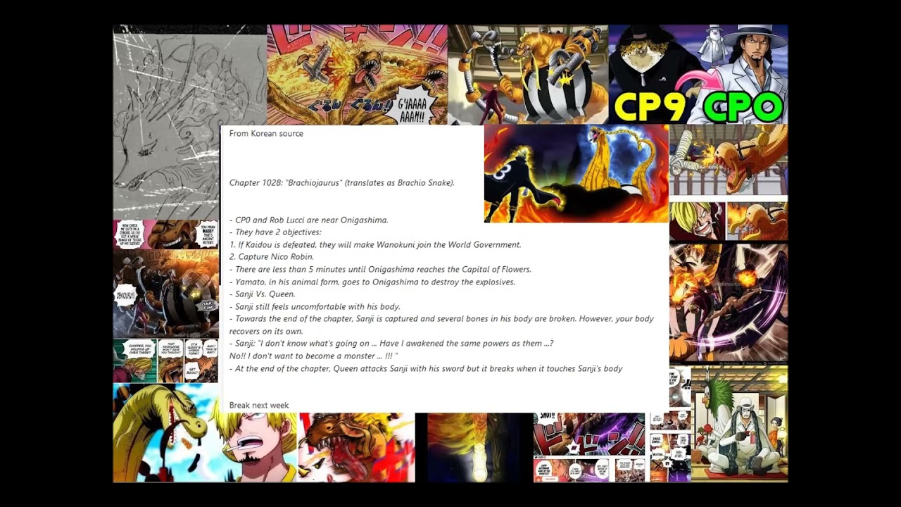 One Piece - 1028 - Manga Scan Spoiler Image Raw Cover (One Piece)(1028 ...