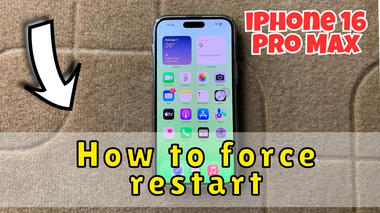 How to force restart on iPhone 16 Pro Max - YouTube