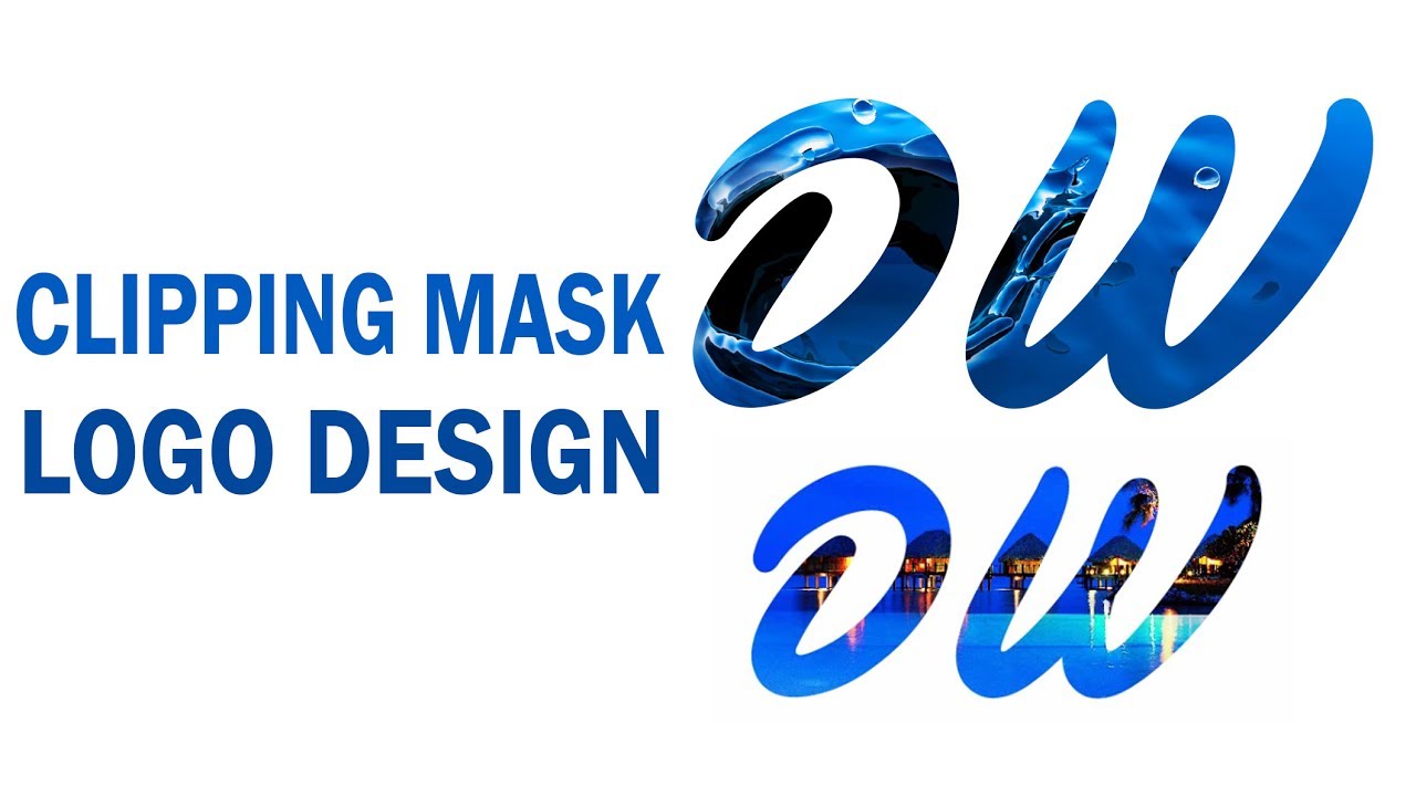 Adobe Illustrator Using Cliping Mask Logo Design Tutorial | Illustrator ...