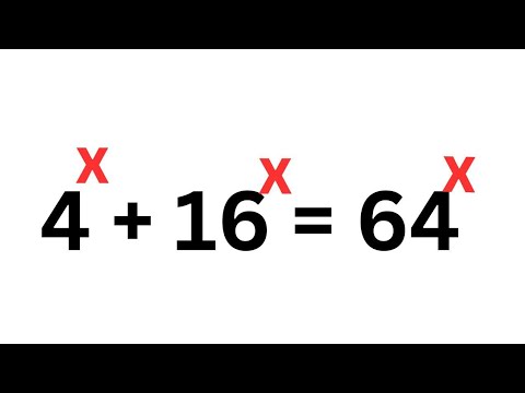 Solving A Nice Math Problem 4^x+16^x=64^x | Olympiad Mathematics | Best ...
