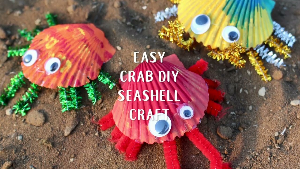 Easy Crab DIY Seashell Craft HL - YouTube