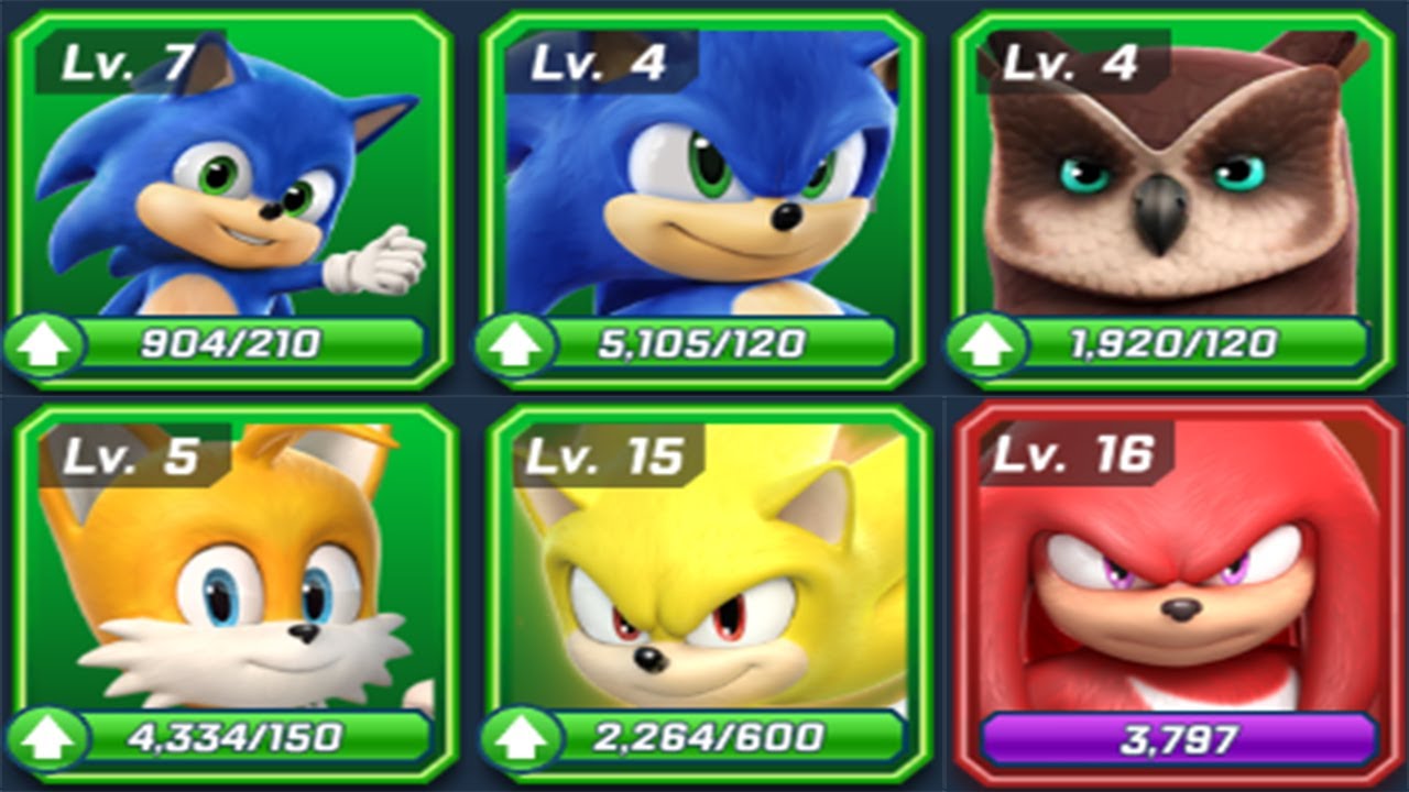 Sonic Forces - All 6 Movie Characters Battle Run: Movie Super Sonic ...