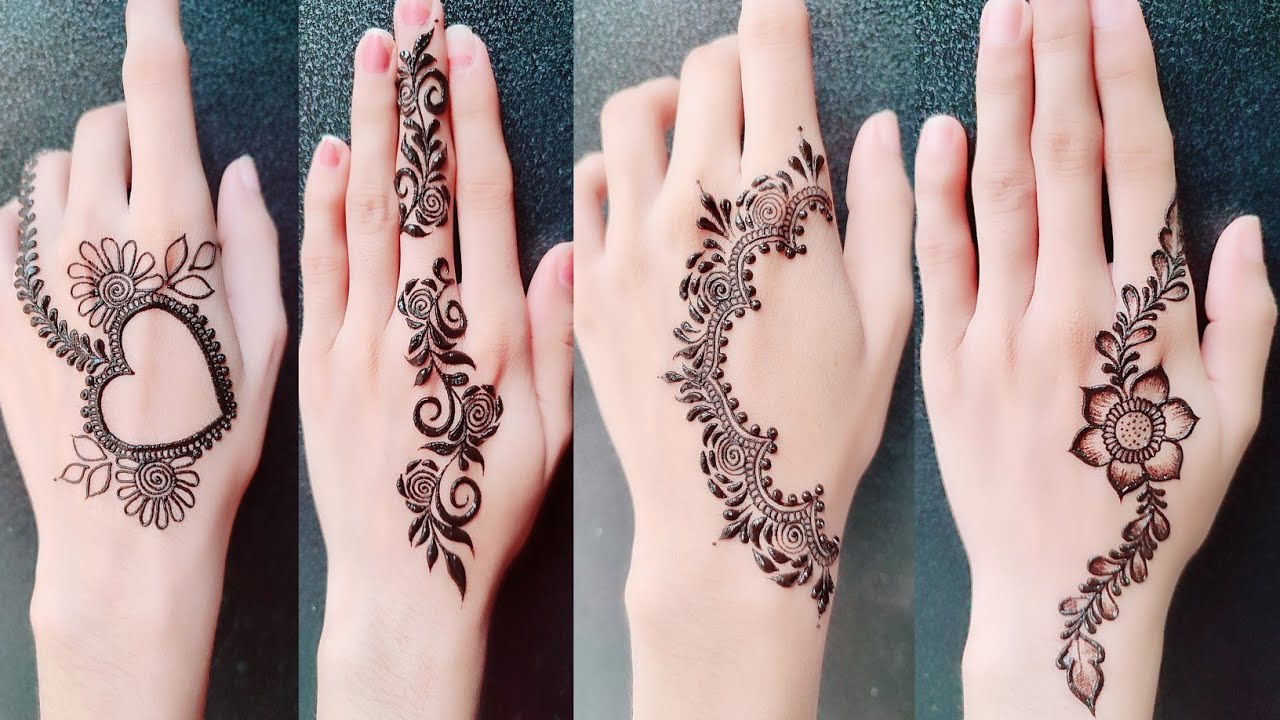 Easy Mehndi Designs For Back Hands For Beginners ️ | Mehndi Ki Khushbu ...