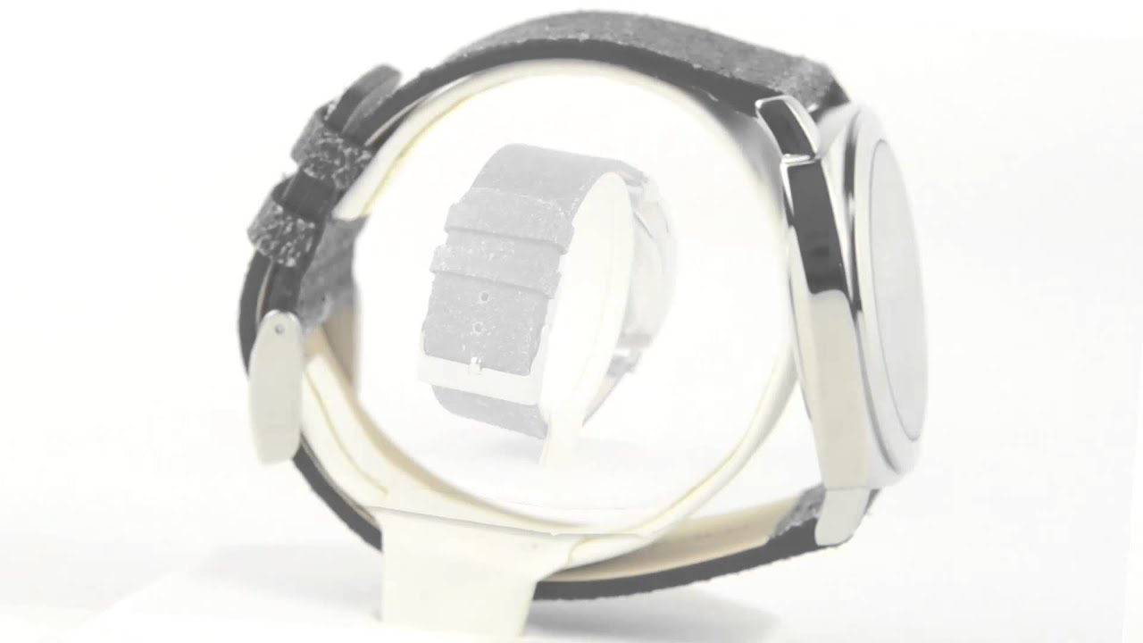 Kenneth Cole Reaction Round Watch - Distressed Leather Band (For Men ...